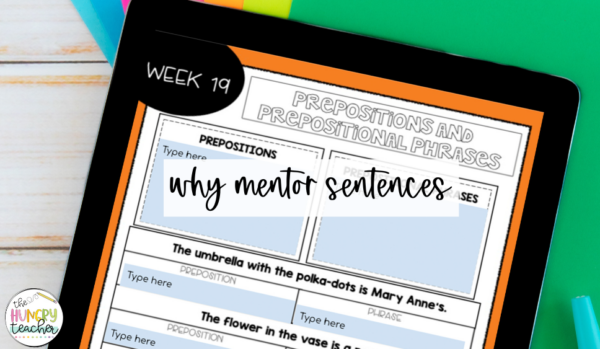 5 Steps to Using Mentor Sentences to Teach Grammar - The Hungry Teacher